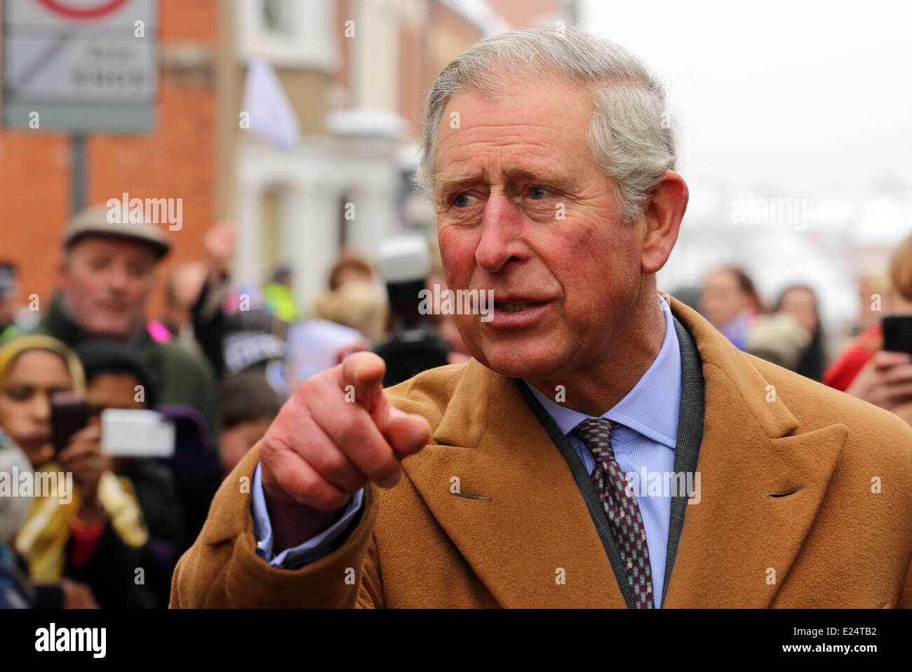 Britain's Prince Charles, Prince of Wales during a tour of footwear ...
