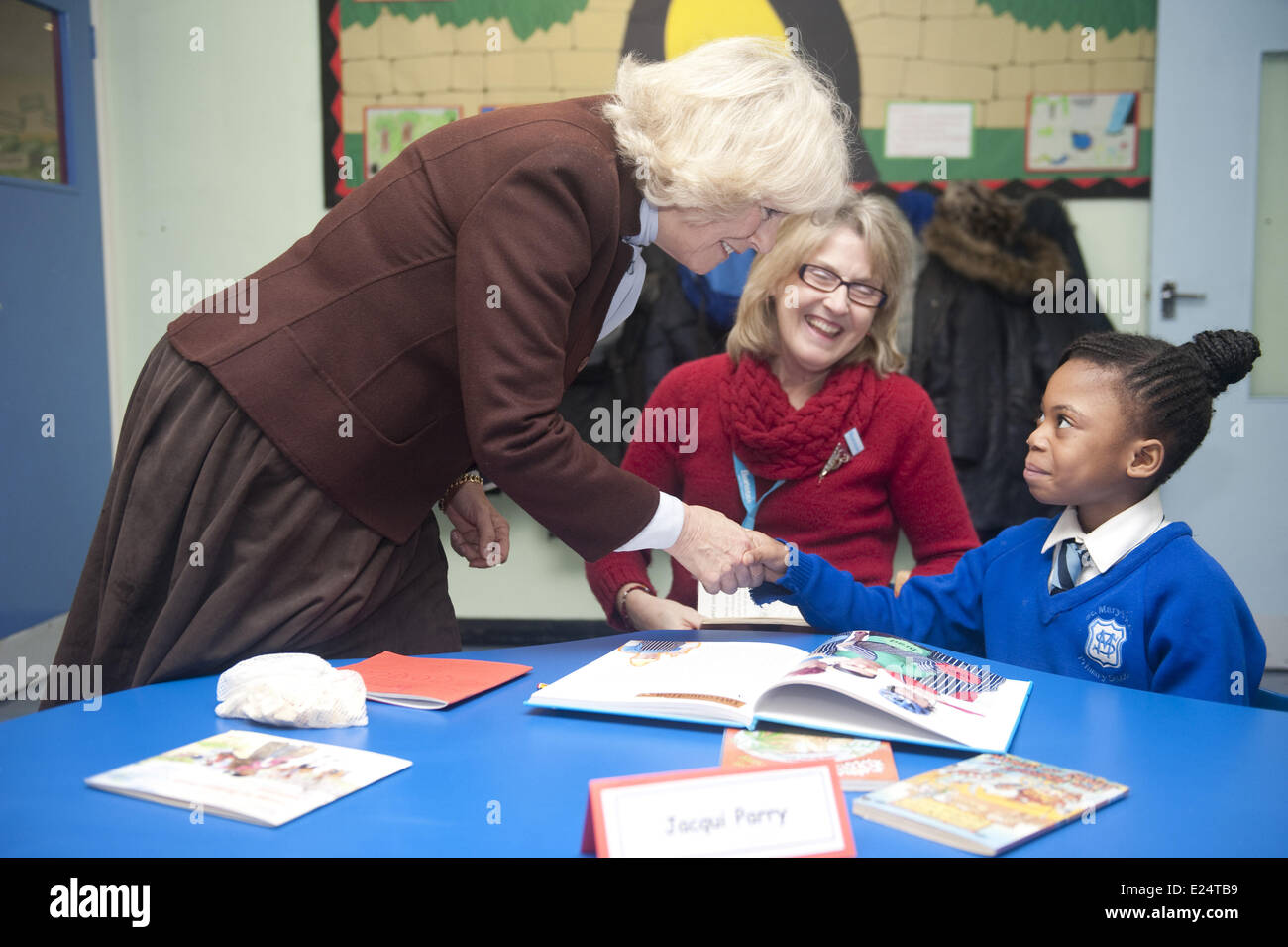 Britain's Camilla, The Duchess of Cornwall visiting a reading scheme at ...