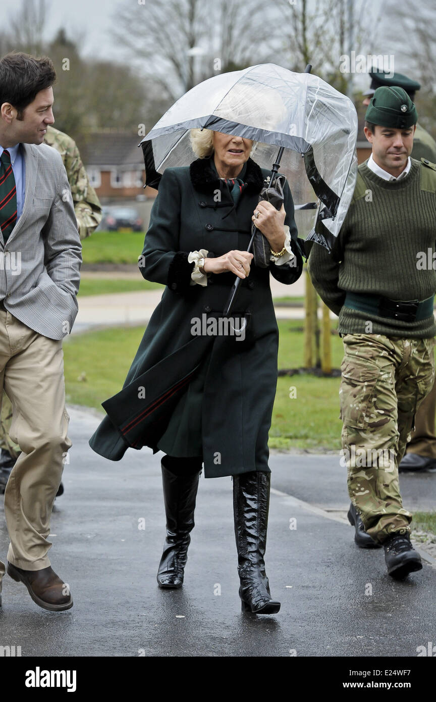 Camilla, Duchess of Cornwall visits the hub at Ward Barracks, Bulford ...