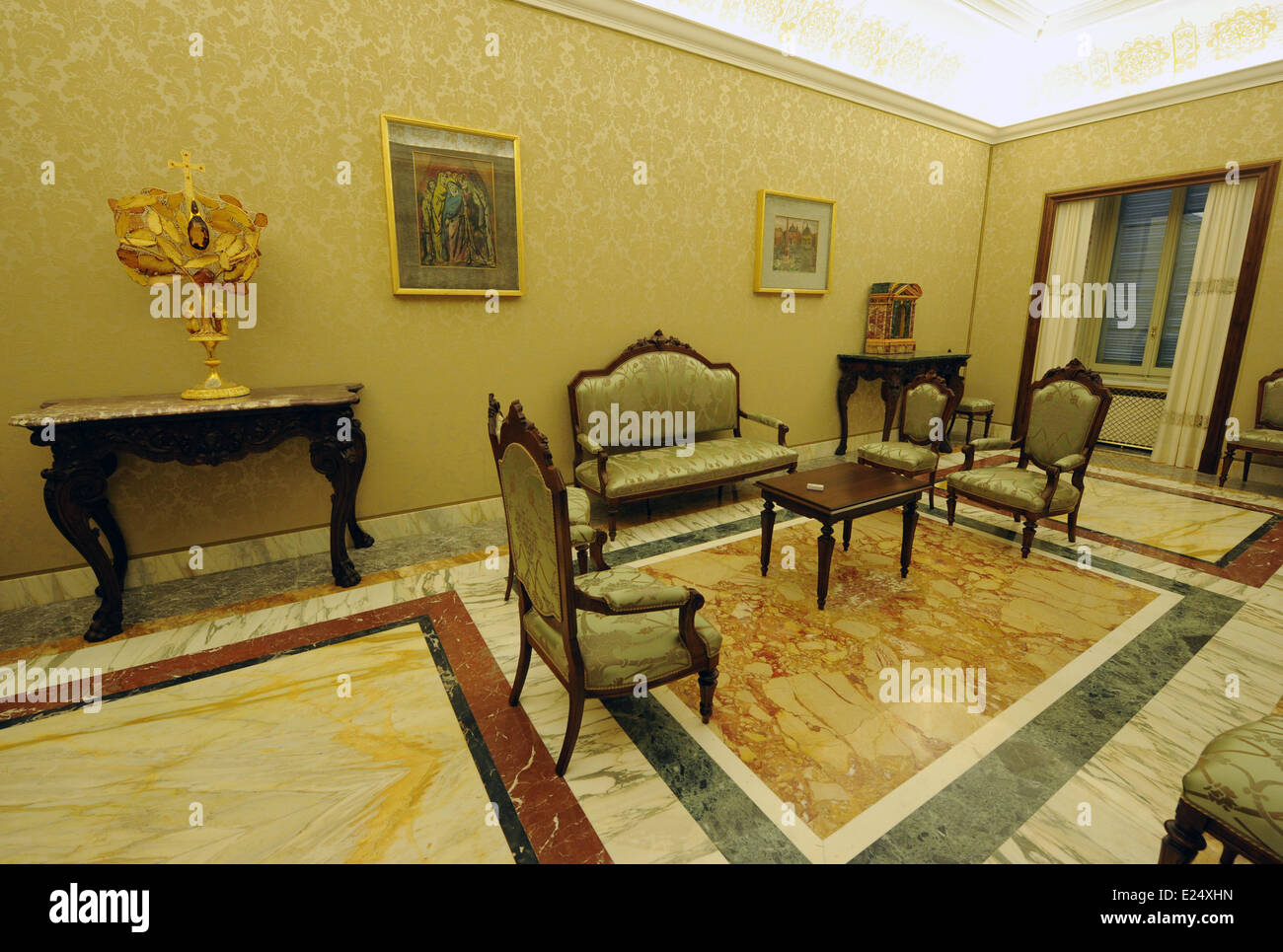 Views of the exterior, interior and grounds of the The Apostolic Palace ...