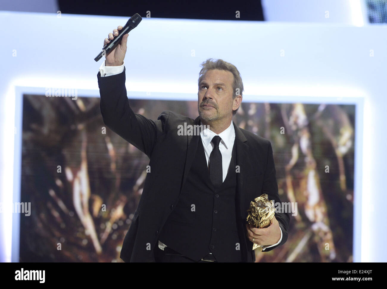 Kevin Costner is honored with the lifetime achievement award during the ...