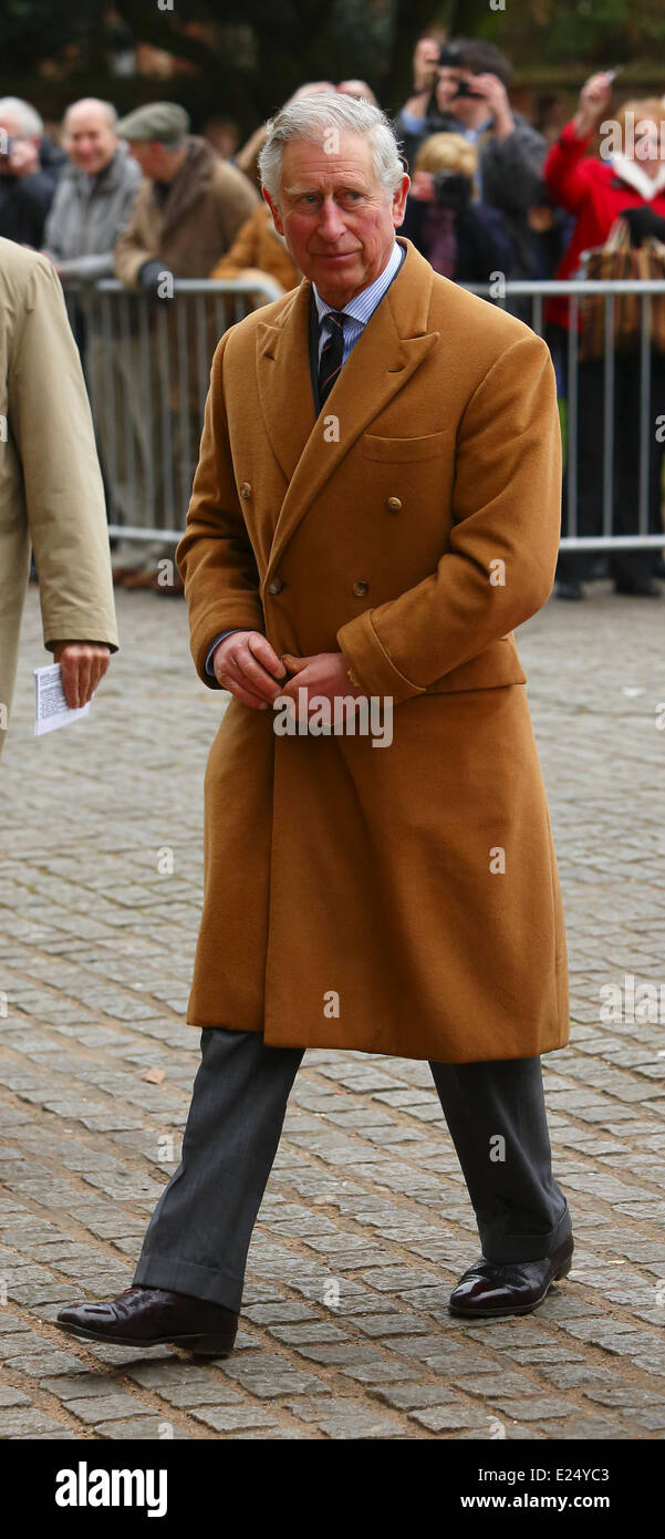 Prince Charles, Prince of Wales during a visit to Exeter Cathedral in ...
