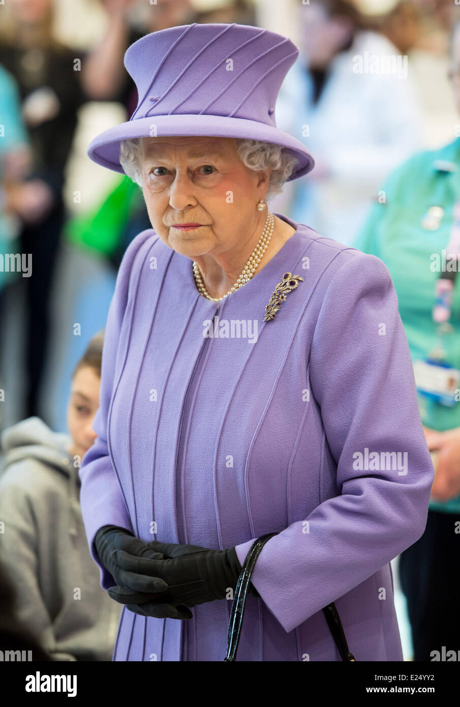 Queen Elizabeth II and Prince Philip, Duke of Edinburgh meet staff as ...