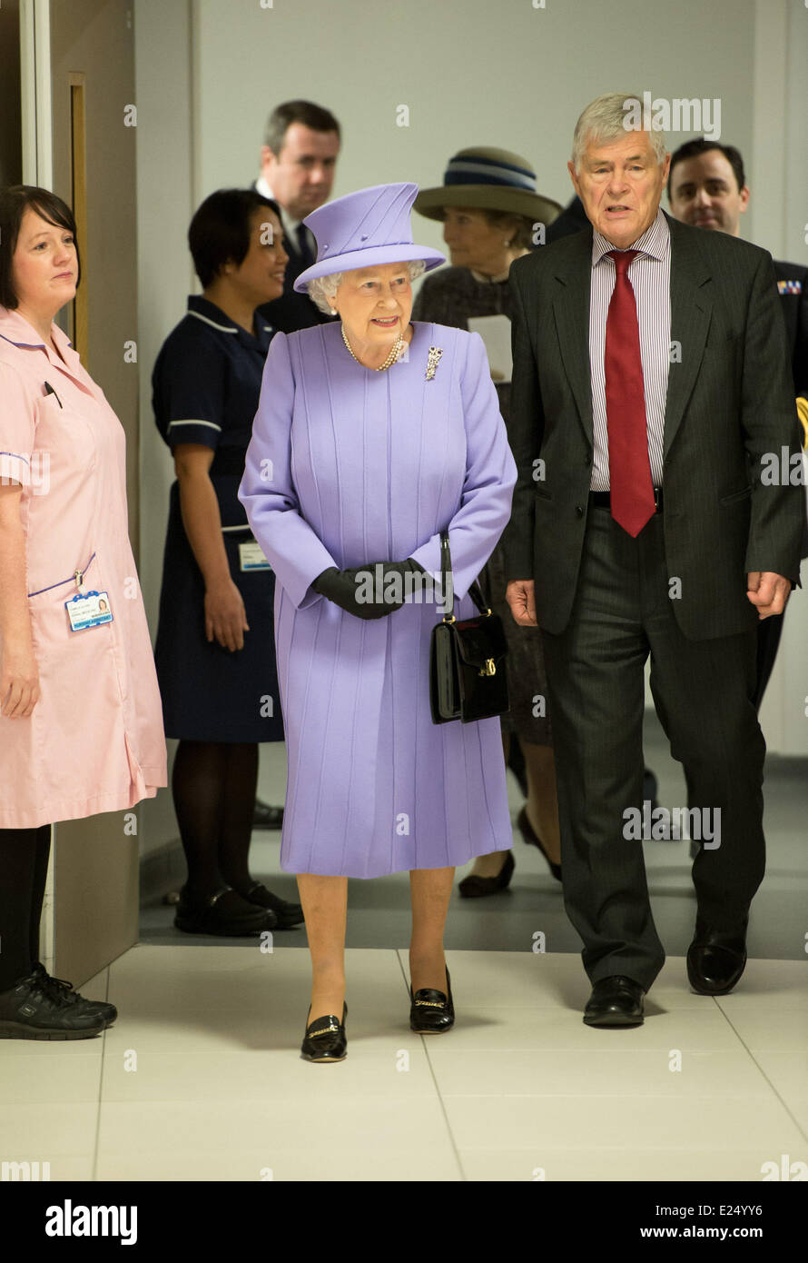 Queen Elizabeth II and Prince Philip, Duke of Edinburgh meet staff as ...