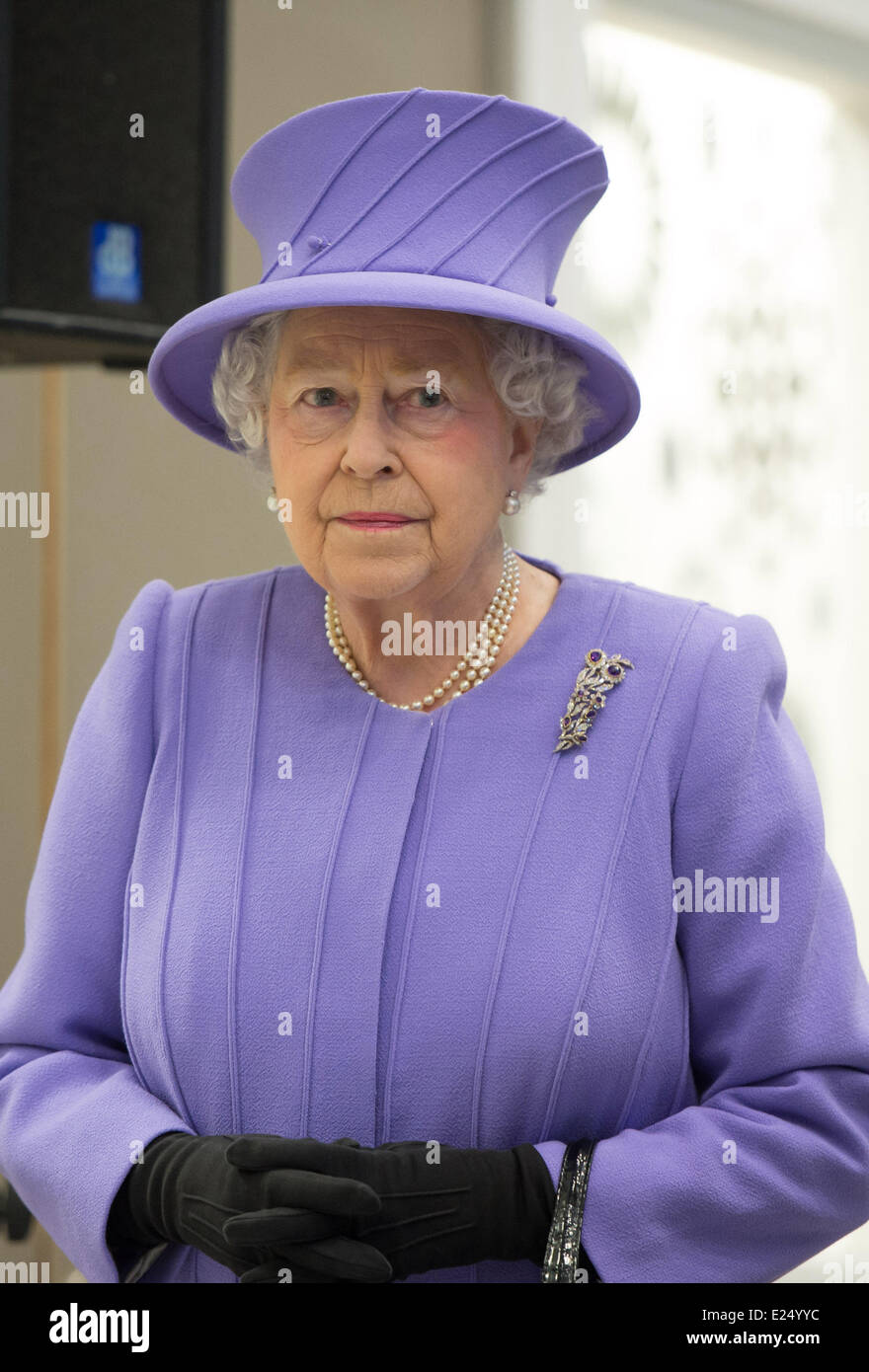 Queen Elizabeth II and Prince Philip, Duke of Edinburgh meet staff as ...