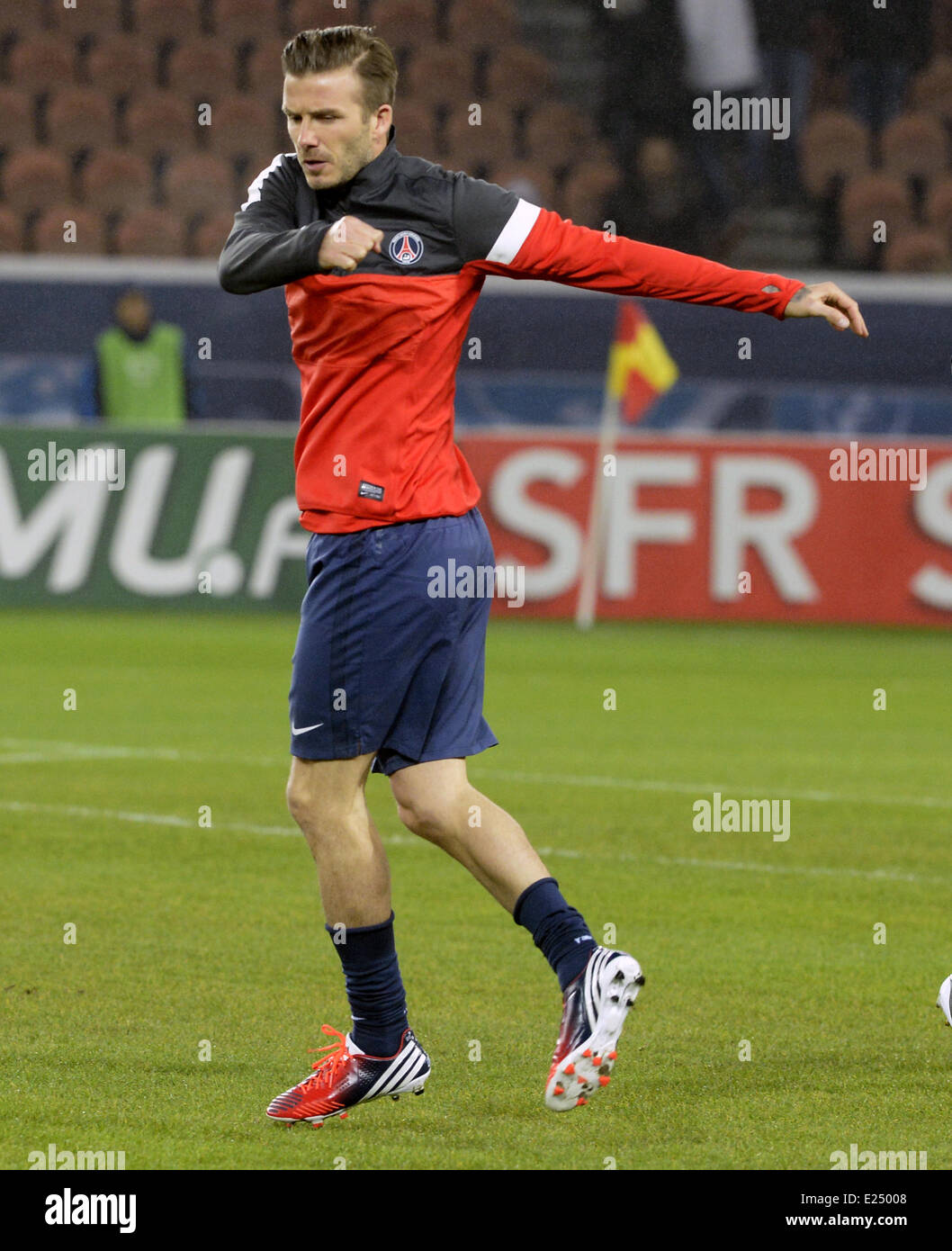 Paris Saint-Germain's midfielder David Beckham at the French Cup ...