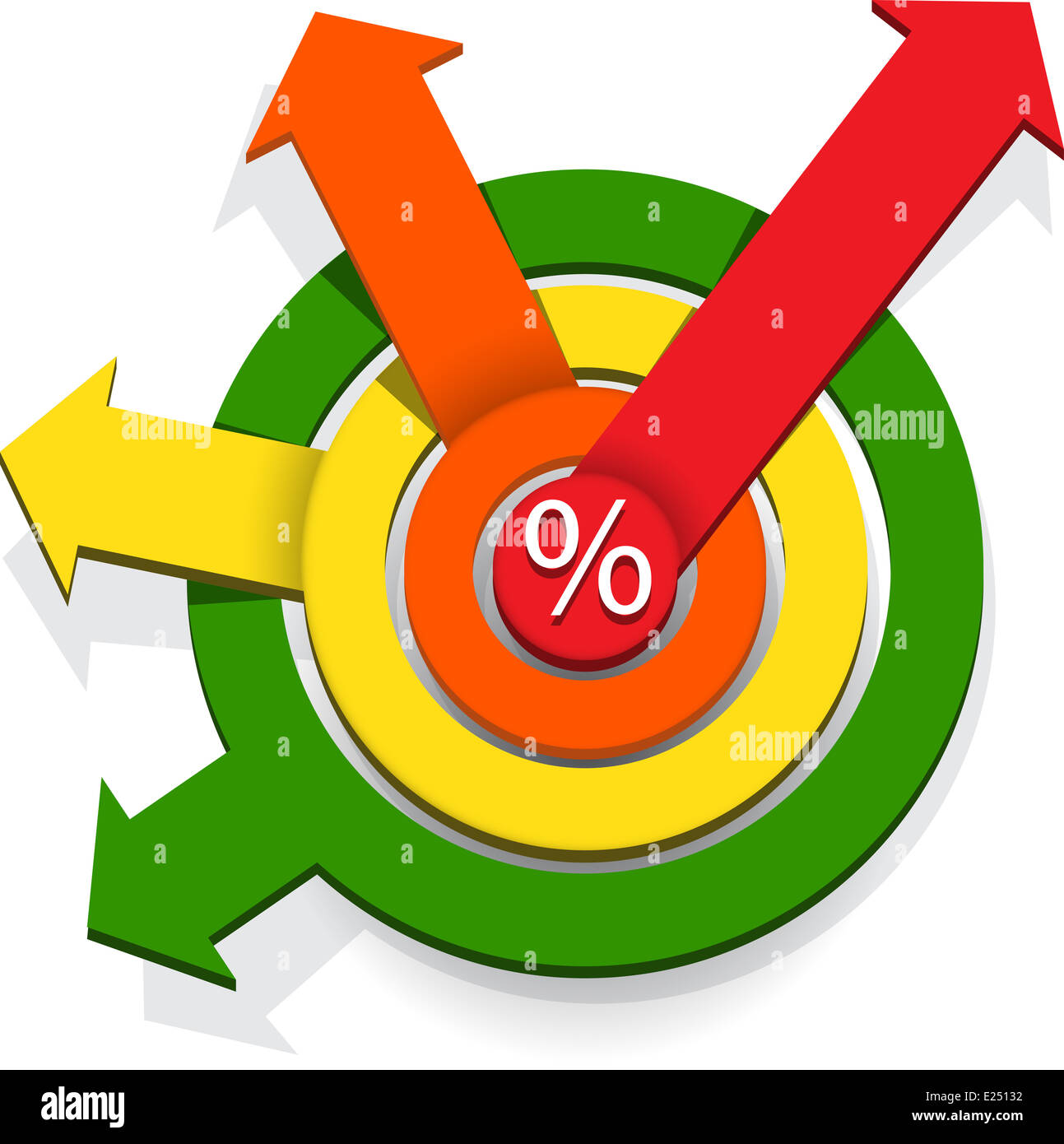 abstract illustration colorful chart with a percent sign Stock Photo ...
