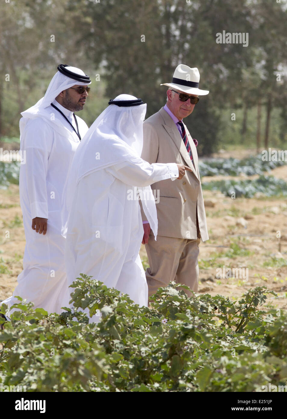 Prince Charles, HRH The Prince of Wales visits the Al Safwa farm in the ...