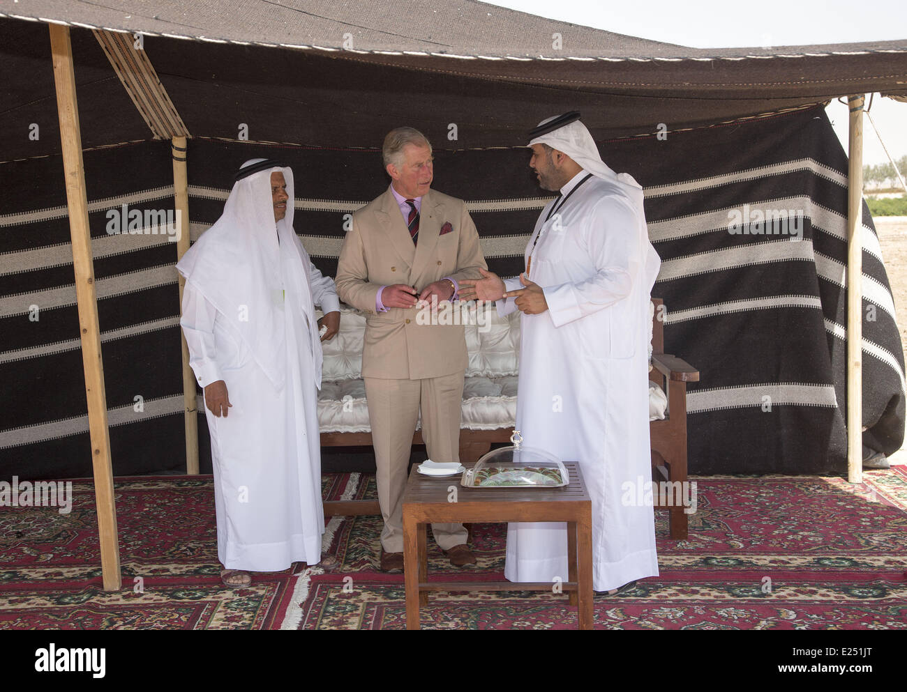 Prince Charles, HRH The Prince of Wales visits the Al Safwa farm in the ...