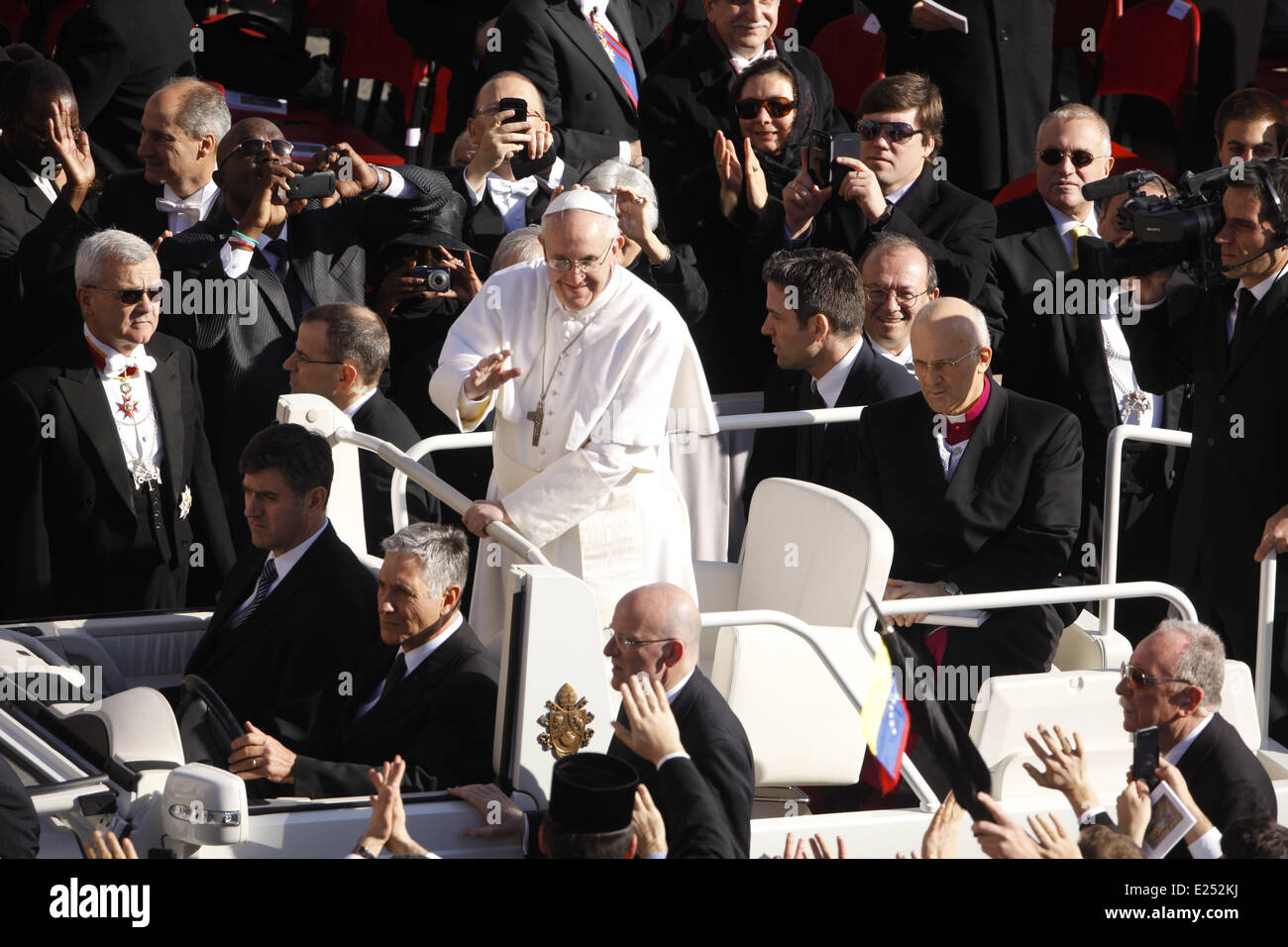 The inauguration of Pope Francis in St Peter's Square Featuring: Pope ...