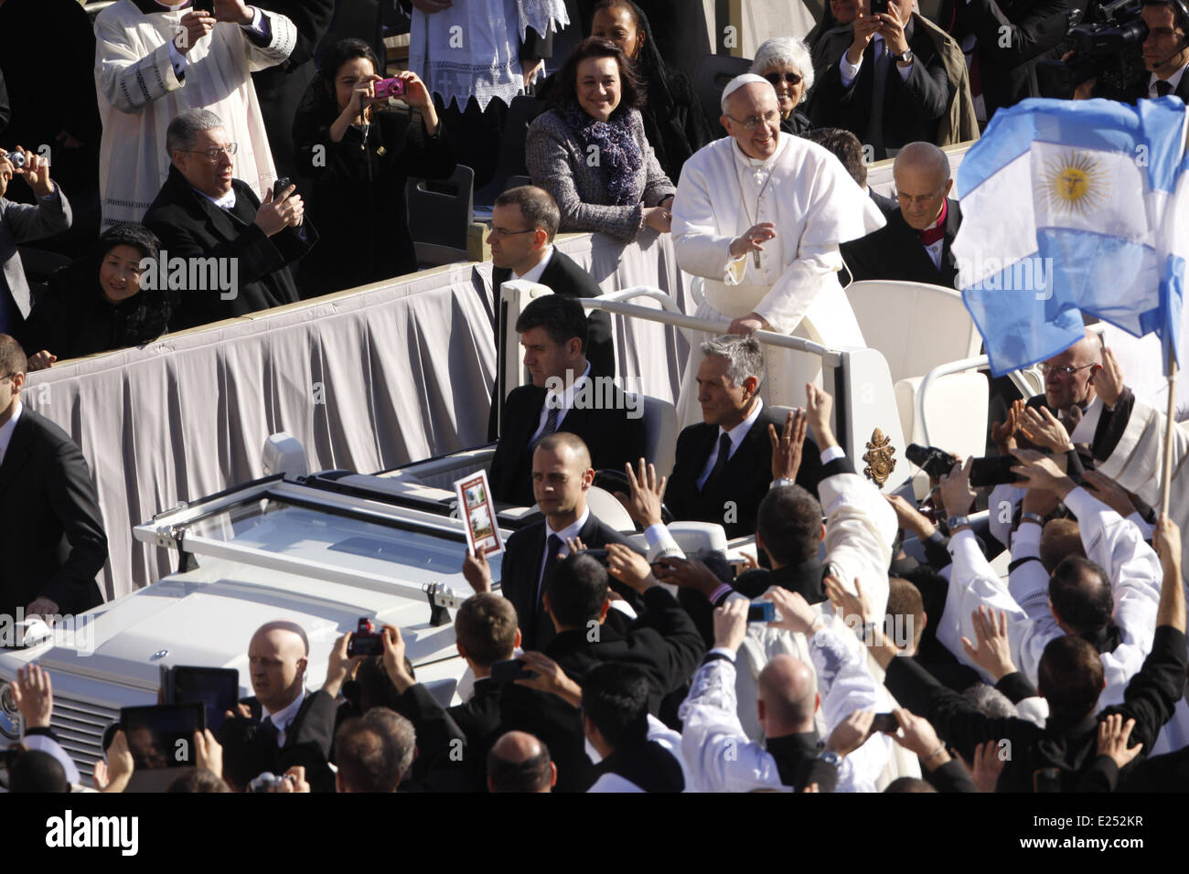 The inauguration of Pope Francis in St Peter's Square Featuring: Pope ...