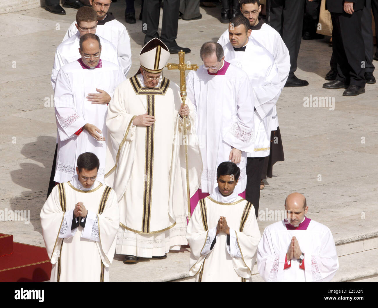 The inauguration of Pope Francis in St Peter's Square Featuring: Pope ...