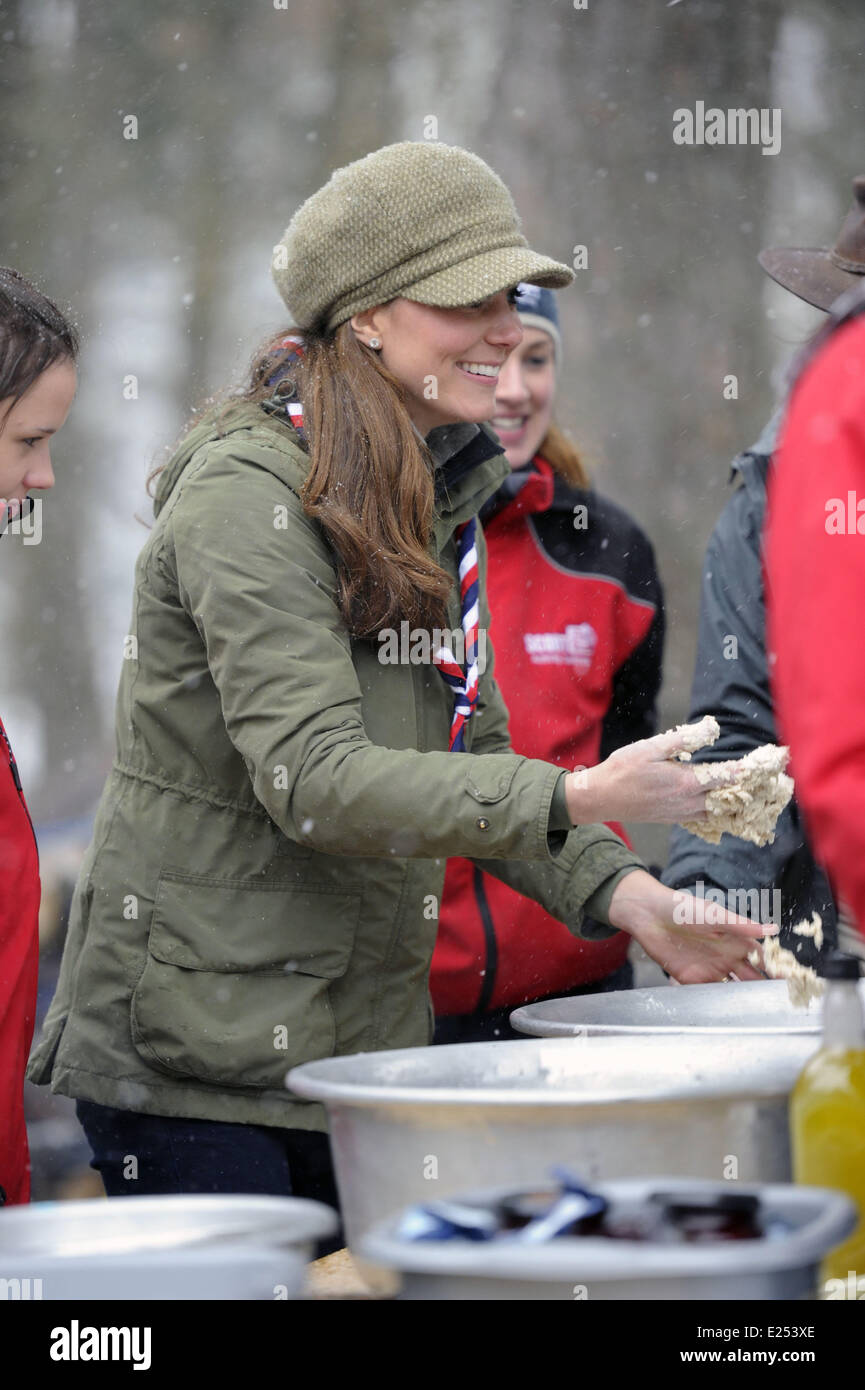 Catherine, Duchess of Cambridge visits Great Tower Scout Campsite in ...