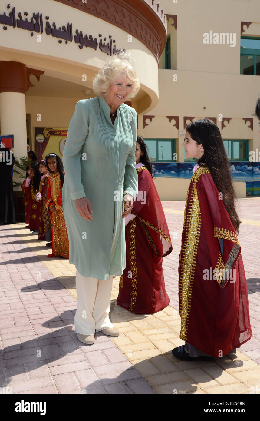Britain's Camilla, HRH The Duchess of Cornwall visit the Amna Al Jaidah ...