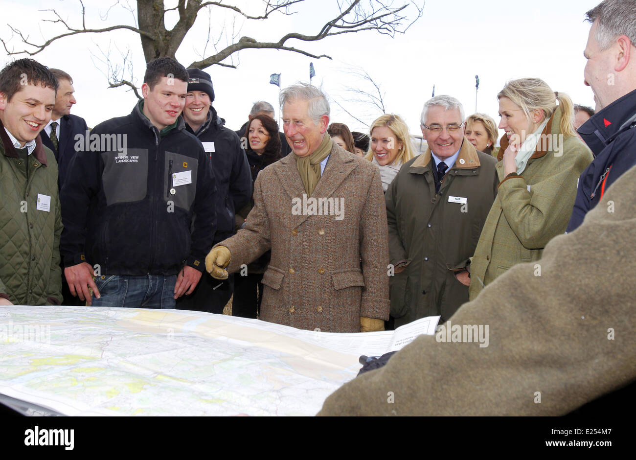Prince Charles, HRH The Prince of Wales on a visit to the Land Rover ...