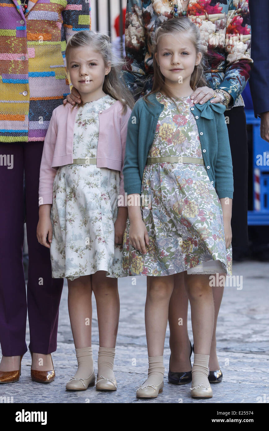 Spanish Royals attend the Easter mass at Palma Cathedral Featuring ...