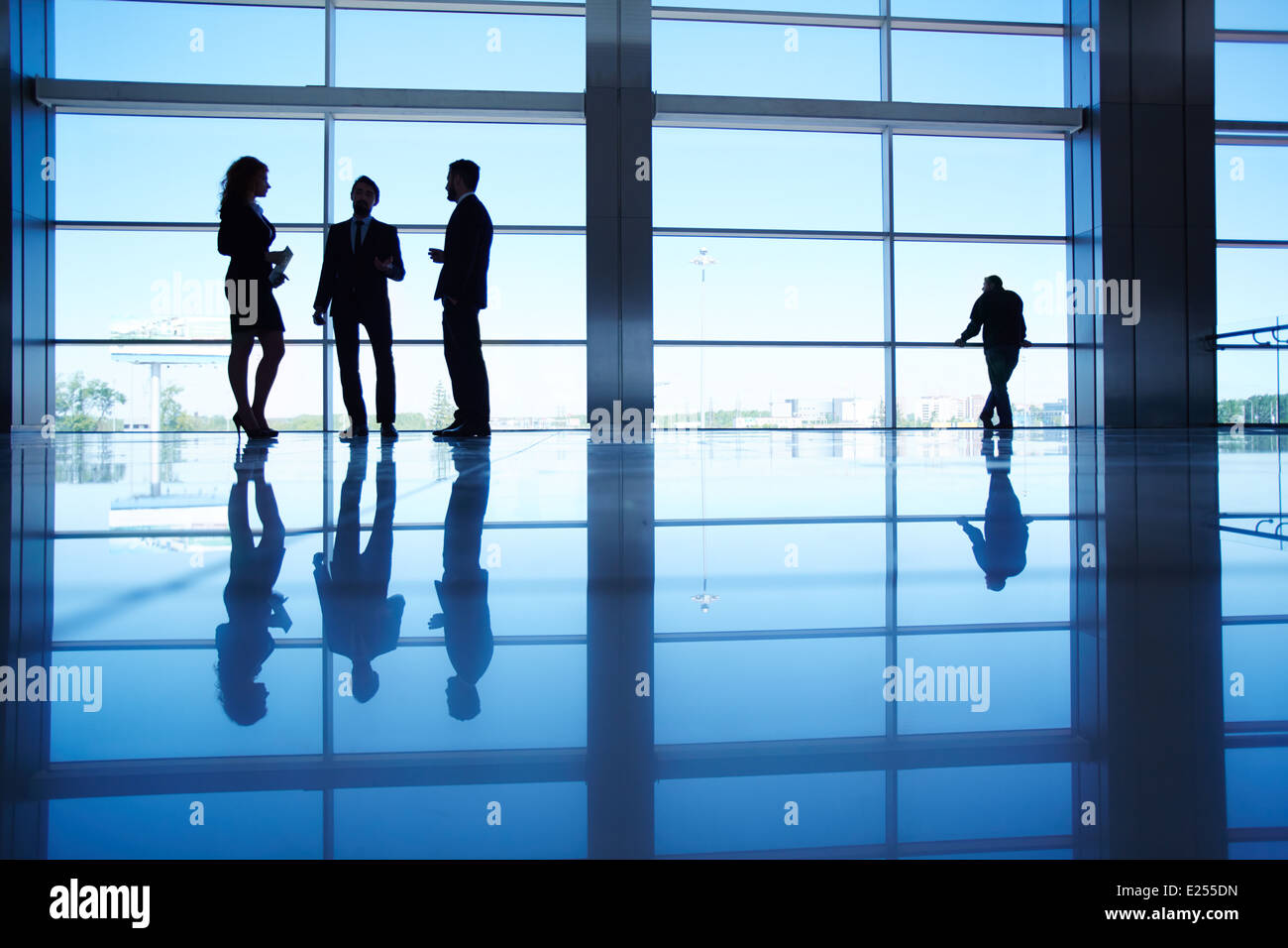 Office Workers Standing Silhouette