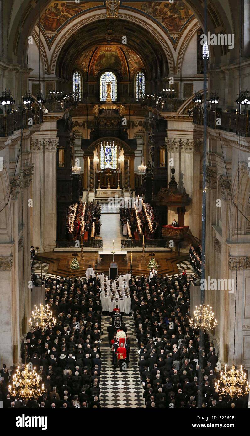 The funeral of Baroness Thatcher at St Pauls Cathedral Born Margaret ...