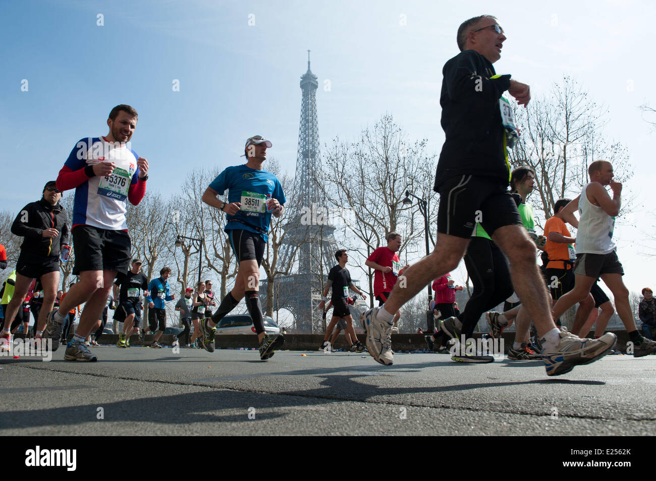 Runners participate in the 37th Paris Marathon, in Paris, Sunday, April ...