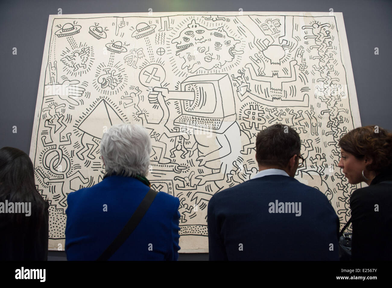 The Keith Haring vernissage of the retrospective exhibition 'The ...