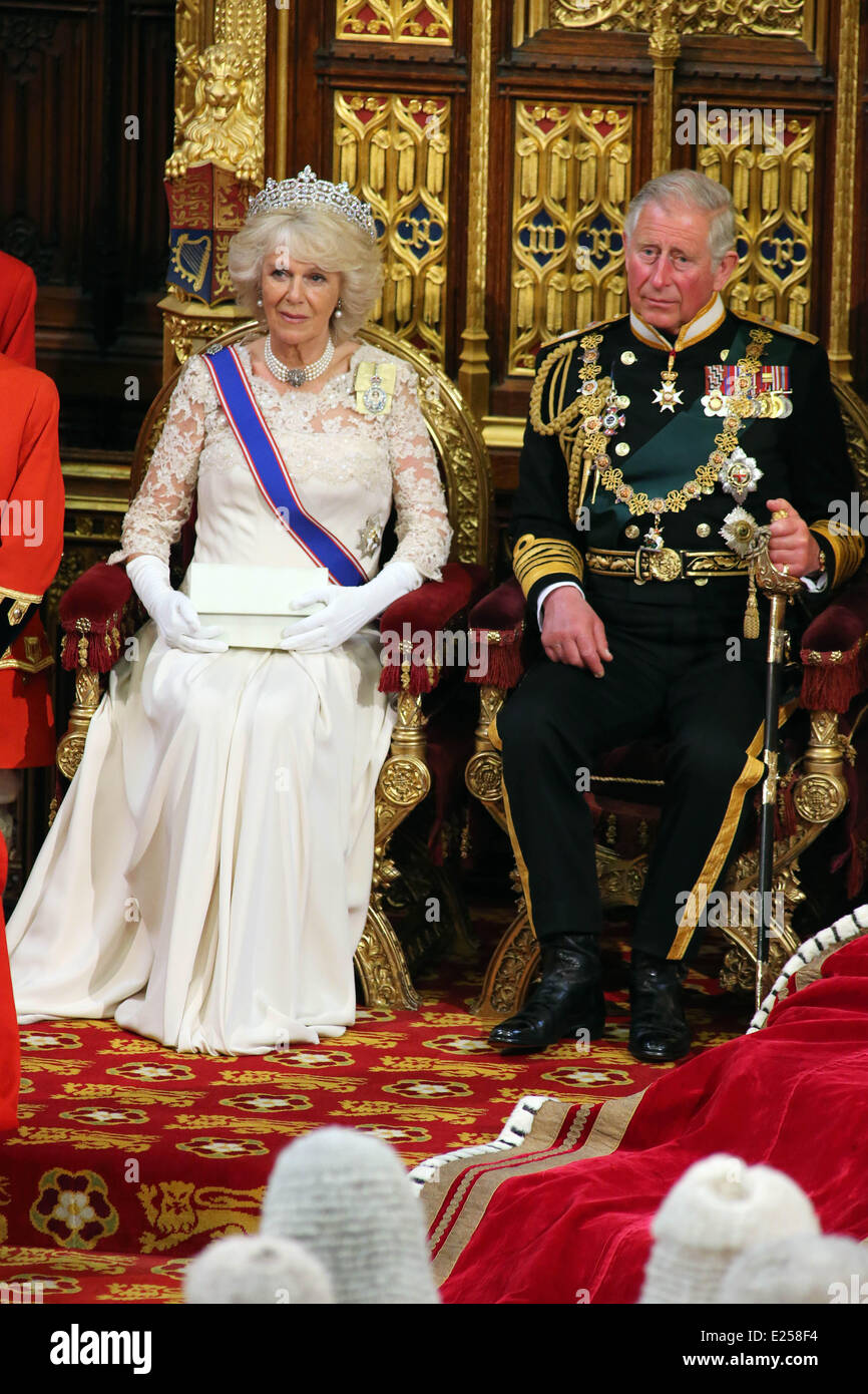 Queen Elizabeth II attends the annual State Opening of Parliament ...