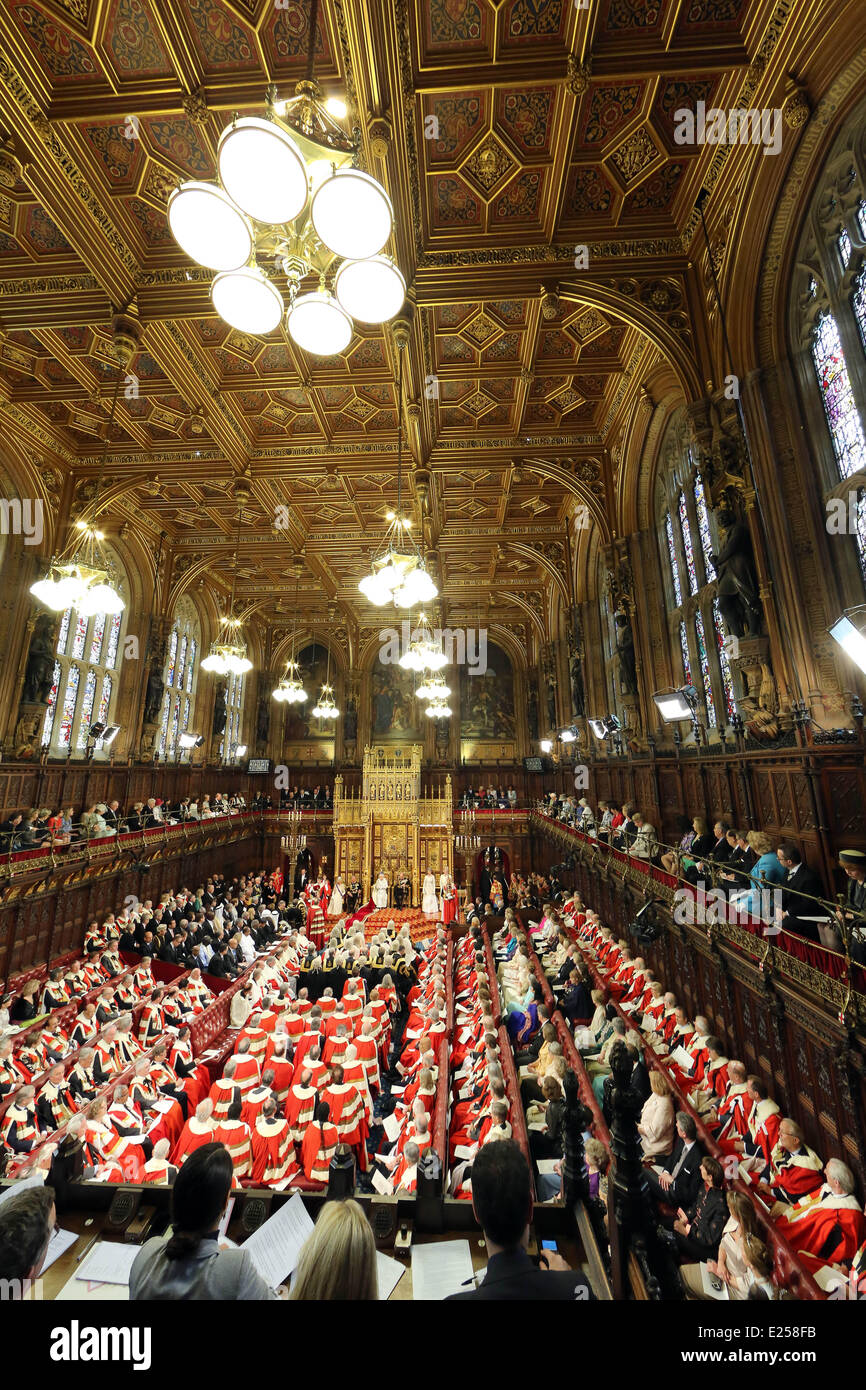 Queen Elizabeth II attends the annual State Opening of Parliament ...