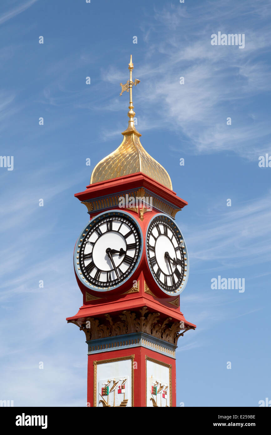 Weymouth Jubilee Clock in summer against a blue sky, Weymouth, Dorset ...