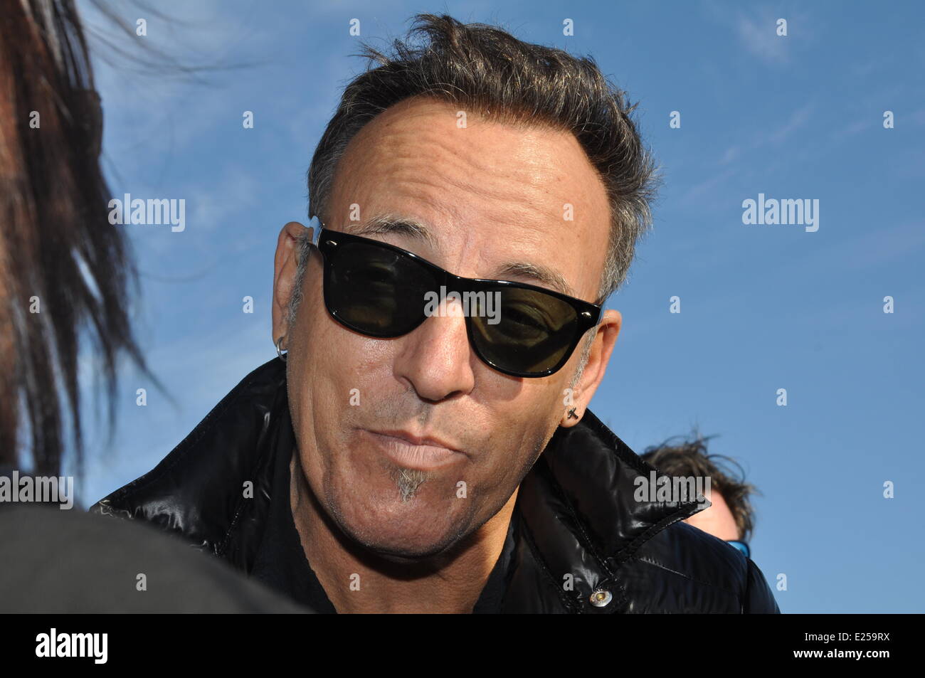 Bruce Springsteen and his crew enjoy a sightseeing tour on a boat in ...