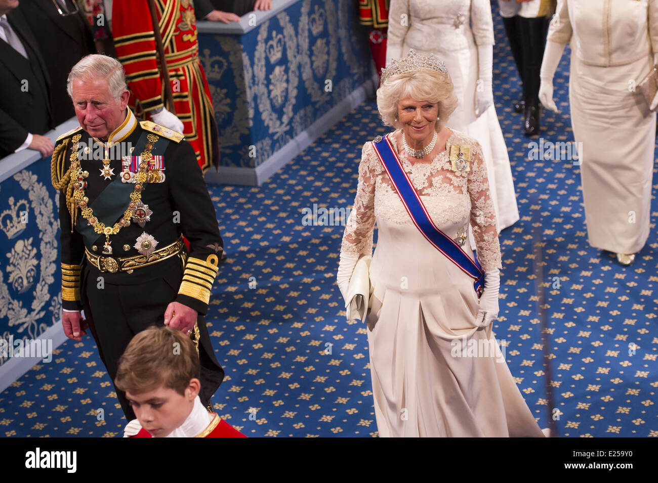 Prince of wales queen state opening hi-res stock photography and images ...