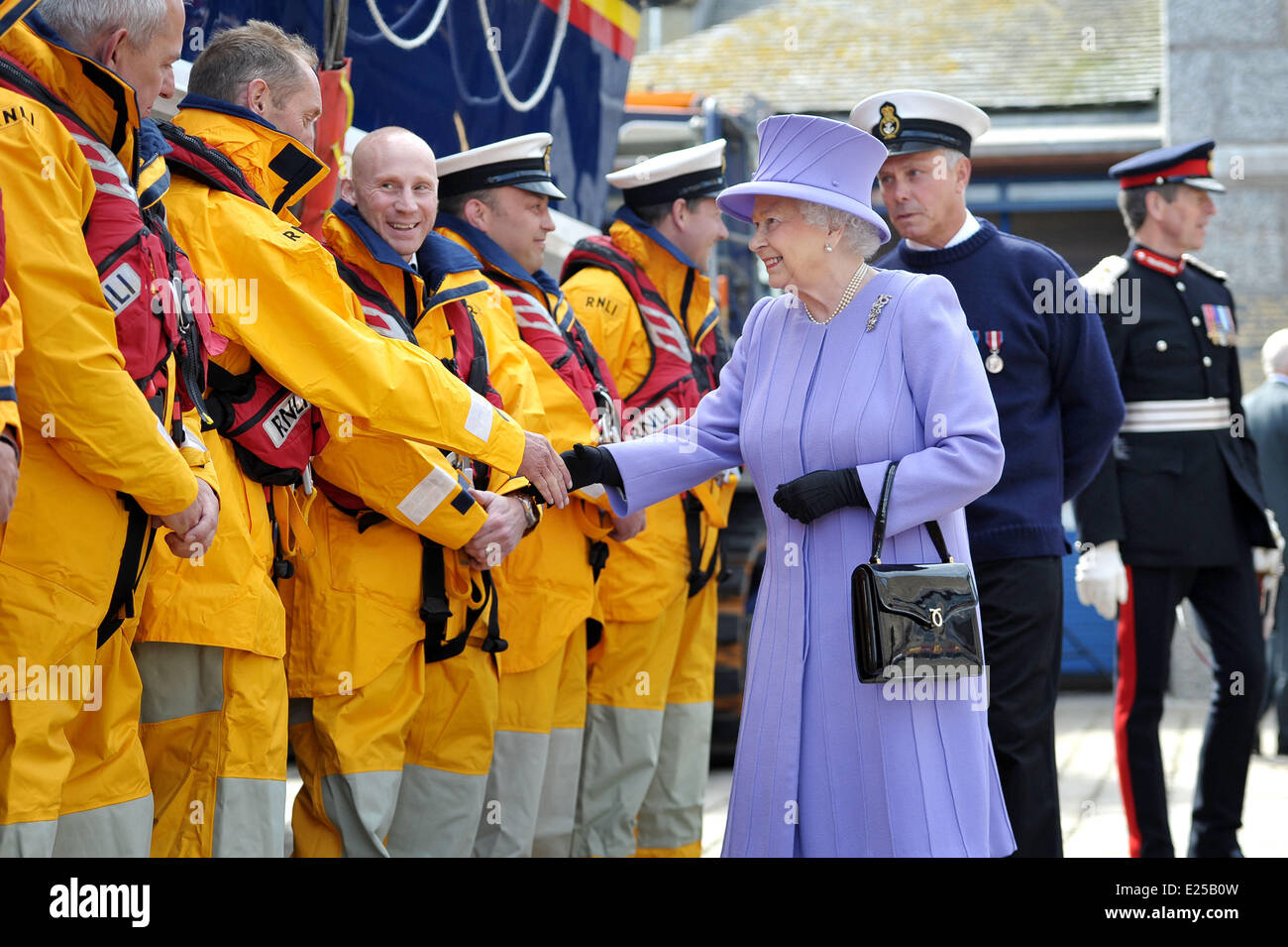 Britain's Queen Elizabeth visits St Michael's Mount in Cornwall ...