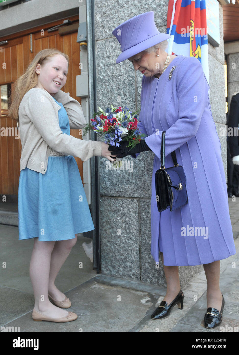 Britain's Queen Elizabeth visits St Michael's Mount in Cornwall ...