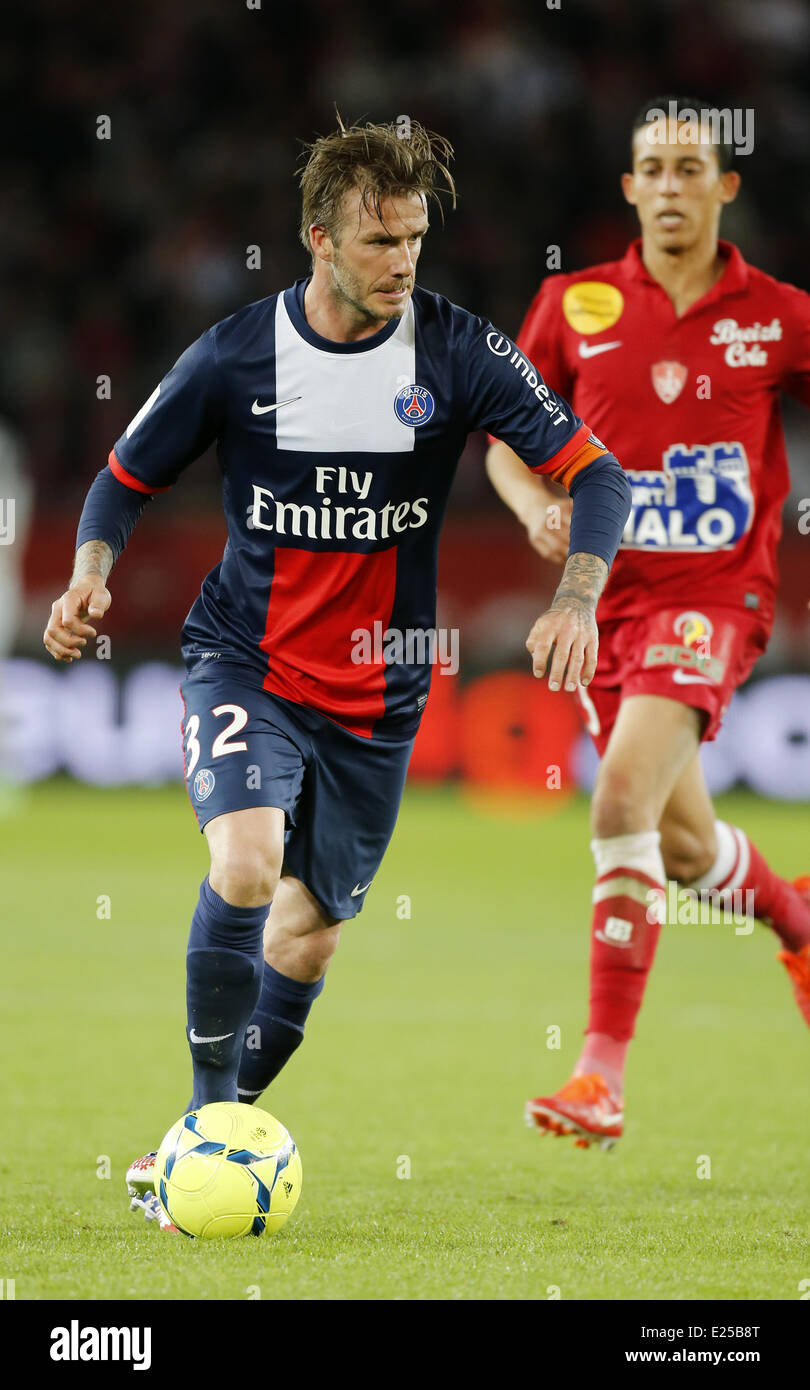 David beckham psg last game hi-res stock photography and images - Alamy