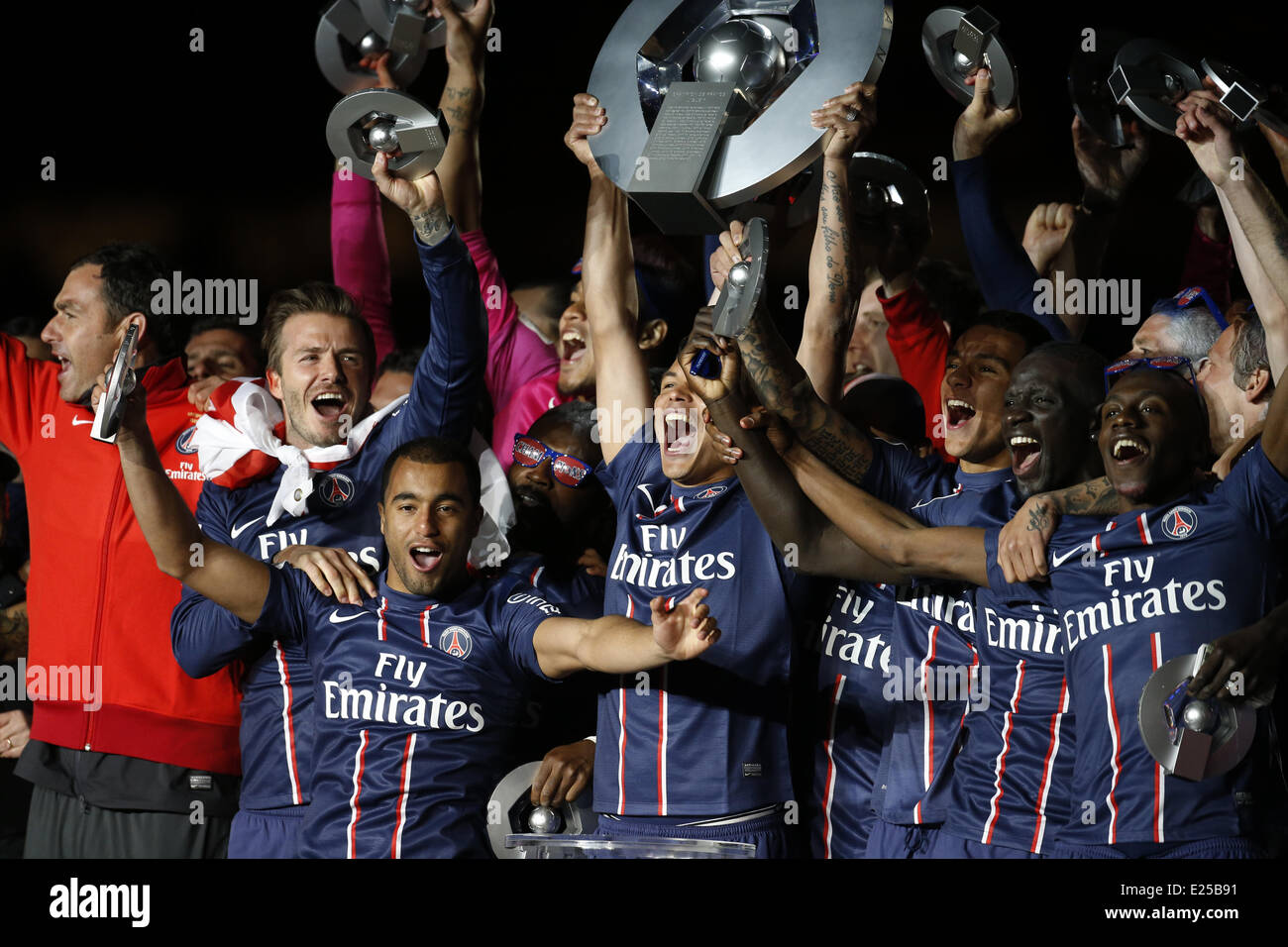 David beckham psg last game hi-res stock photography and images - Alamy