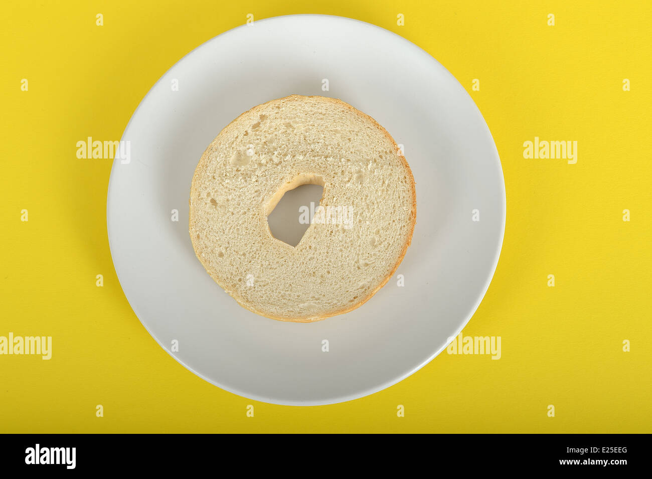 Half a Bagel Providing 100 Calories Stock Photo - Alamy