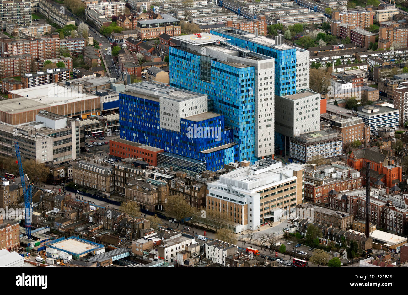 An aerial view of the Royal London Hospital in East London Stock Photo ...