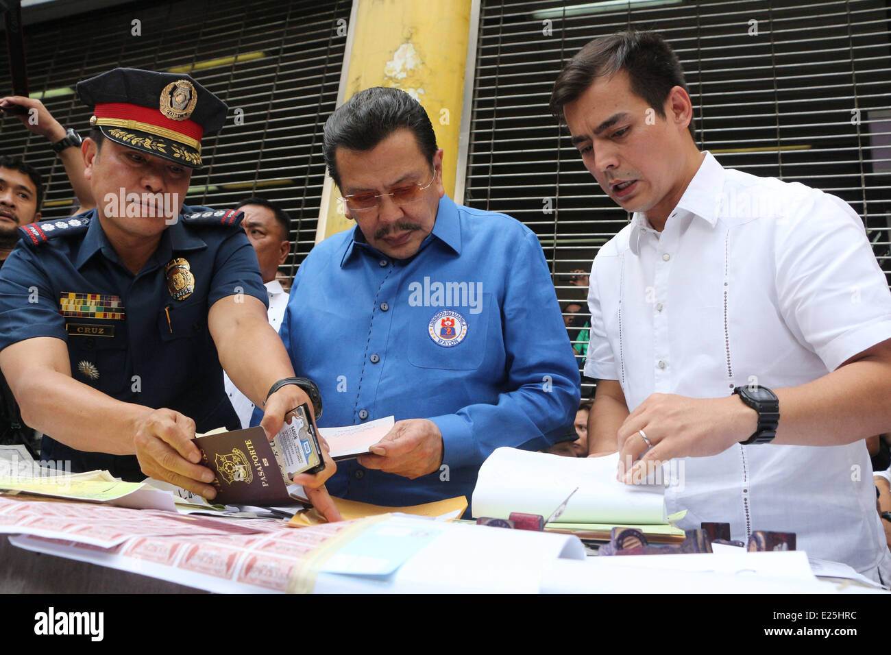 Manila, Philippines. 16th June, 2014. Manila City Mayor Joseph “Erap ...