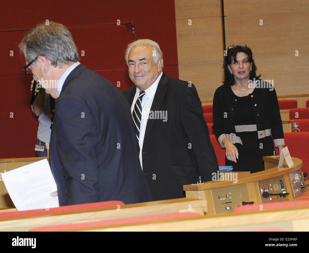 Former IMF chief Dominique Strauss Kahn prior to a hearing before an ...