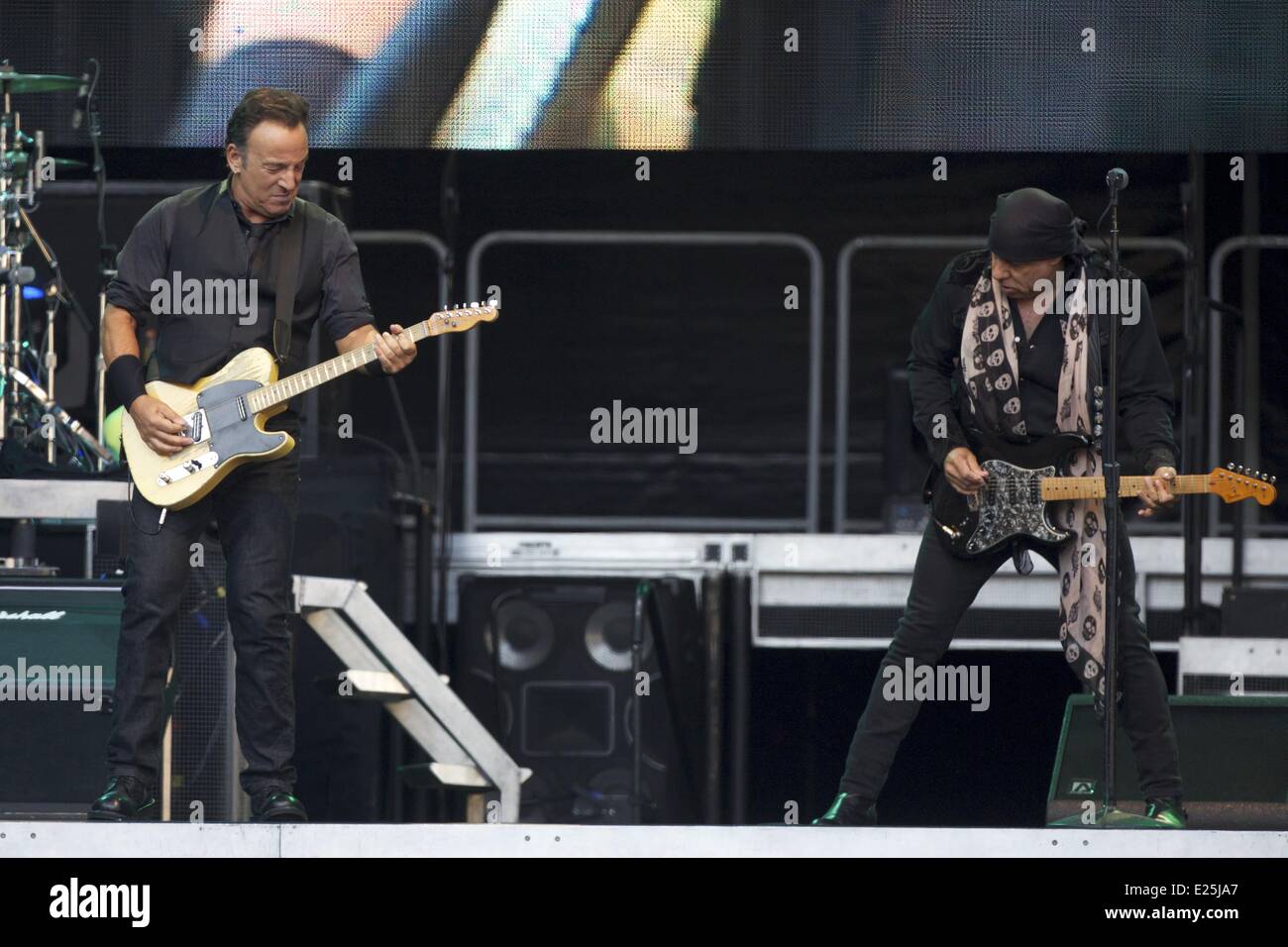 Bruce Springsteen performs live in concert at the Stade de France ...