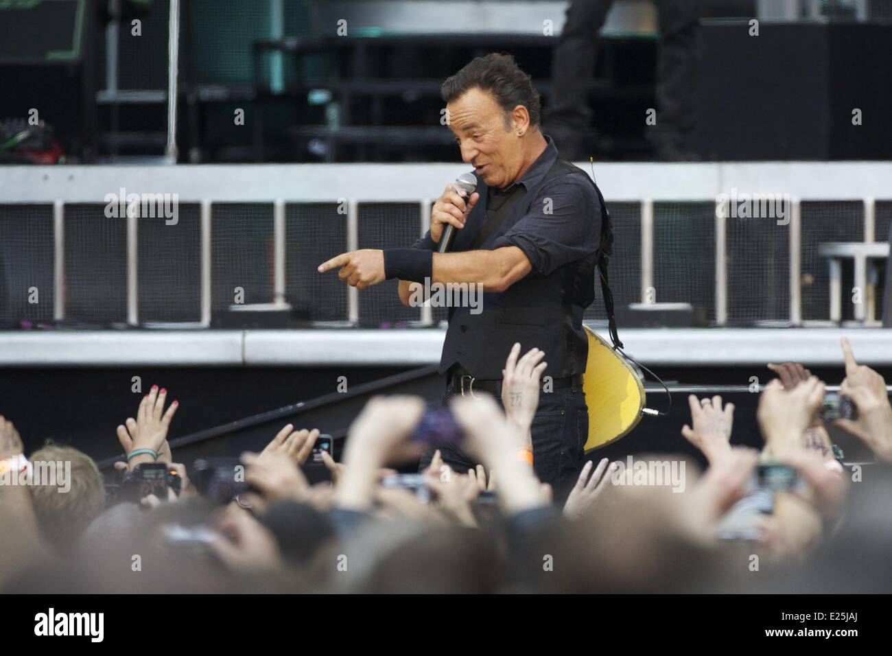 Bruce Springsteen performs live in concert at the Stade de France ...