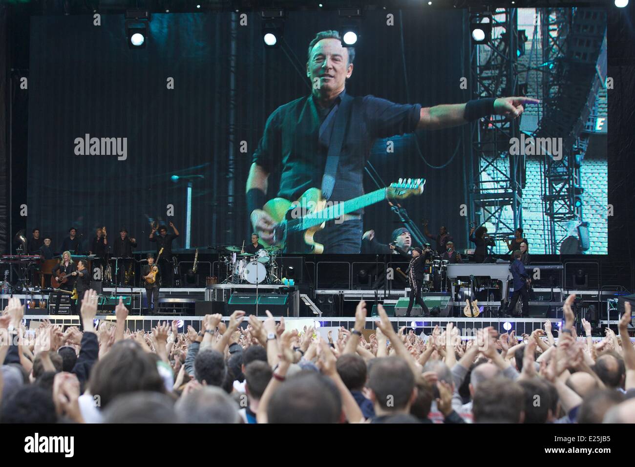 Bruce Springsteen performs live in concert at the Stade de France ...
