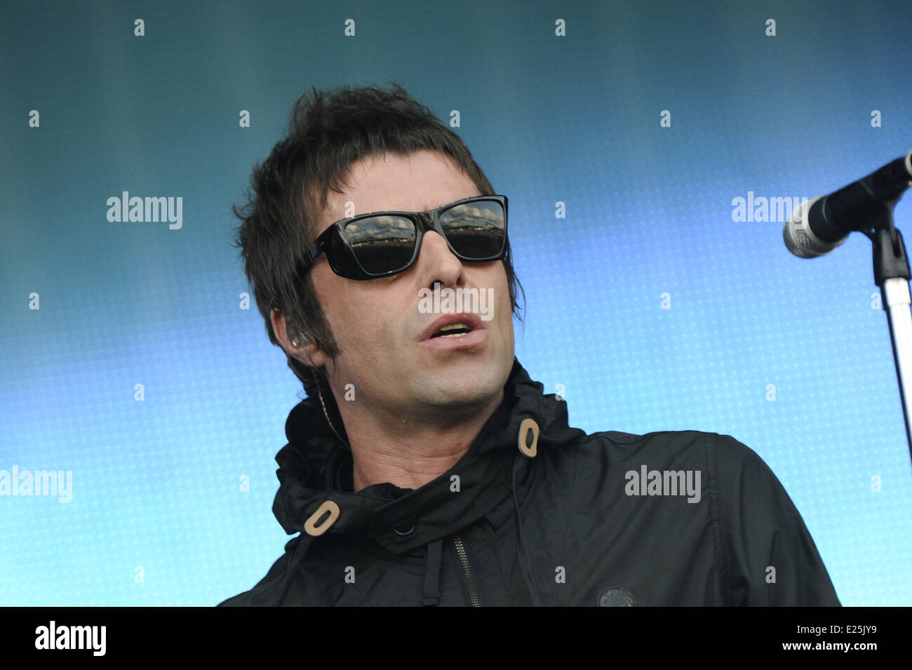 Liam Gallagher of Beady Eye performing at the 15th Solidays Festival ...
