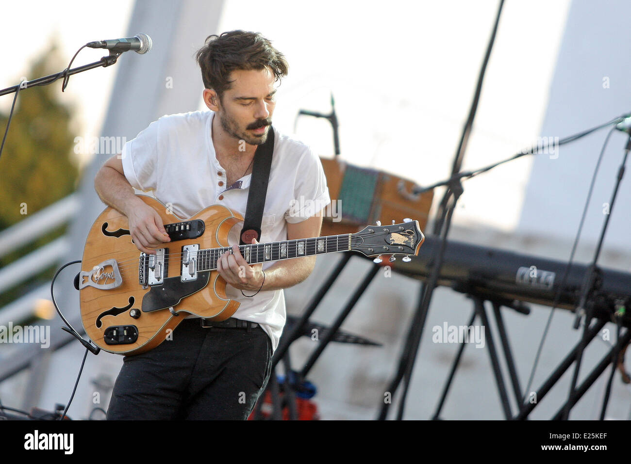 American indie rock band Local Natives perform as a support The ...