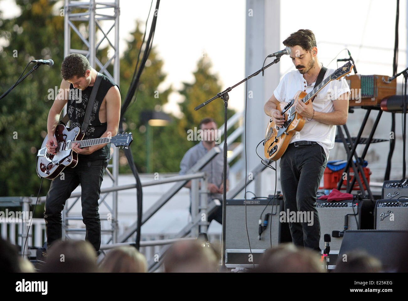 American indie rock band Local Natives perform as a support The ...