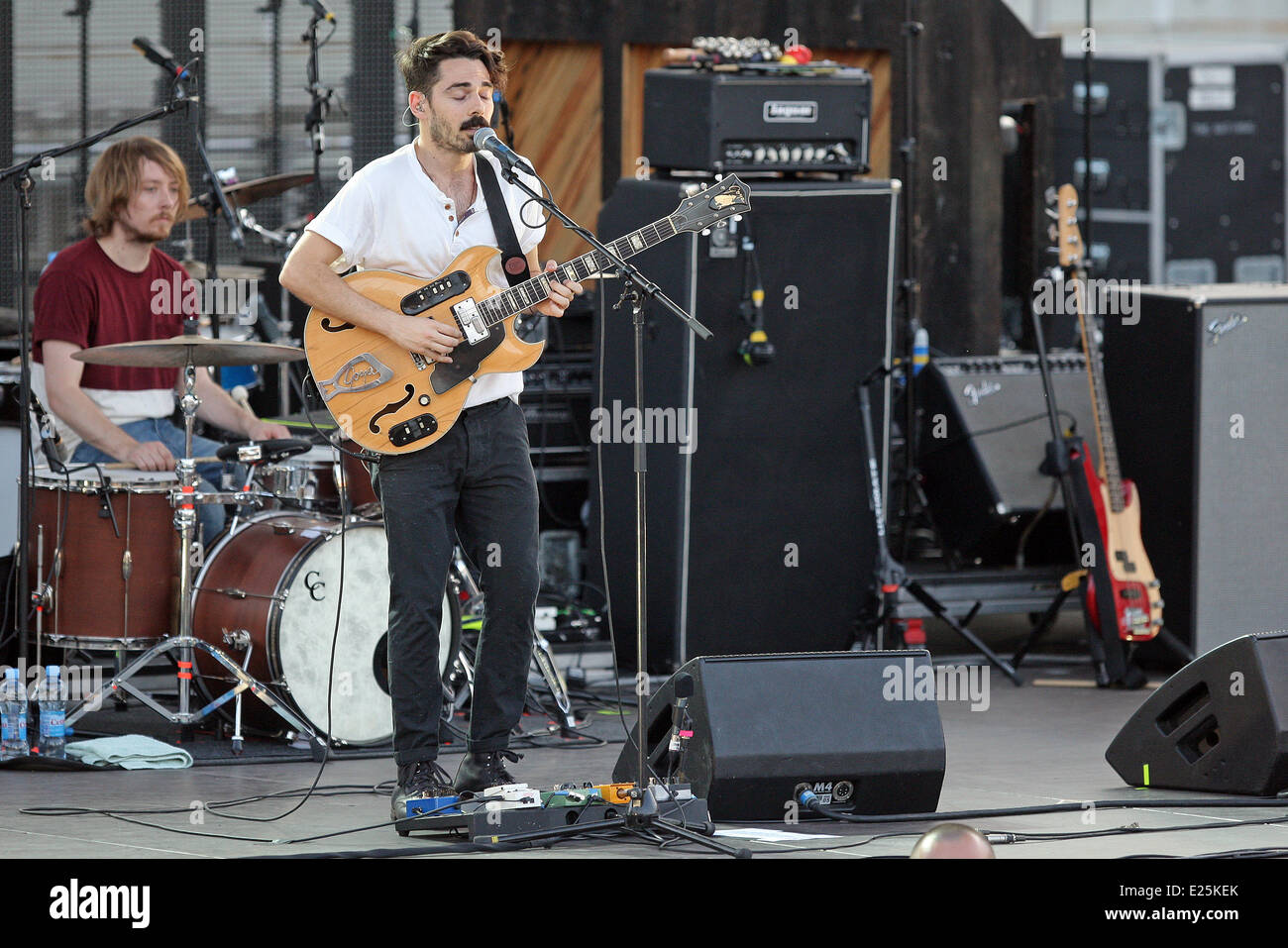 American indie rock band Local Natives perform as a support The ...