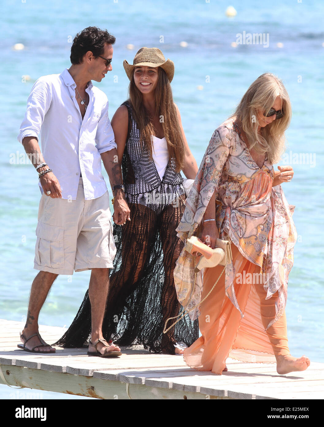 Celebrities at Club 55 in St Tropez Featuring: Chloe Green,Marc Anthony ...