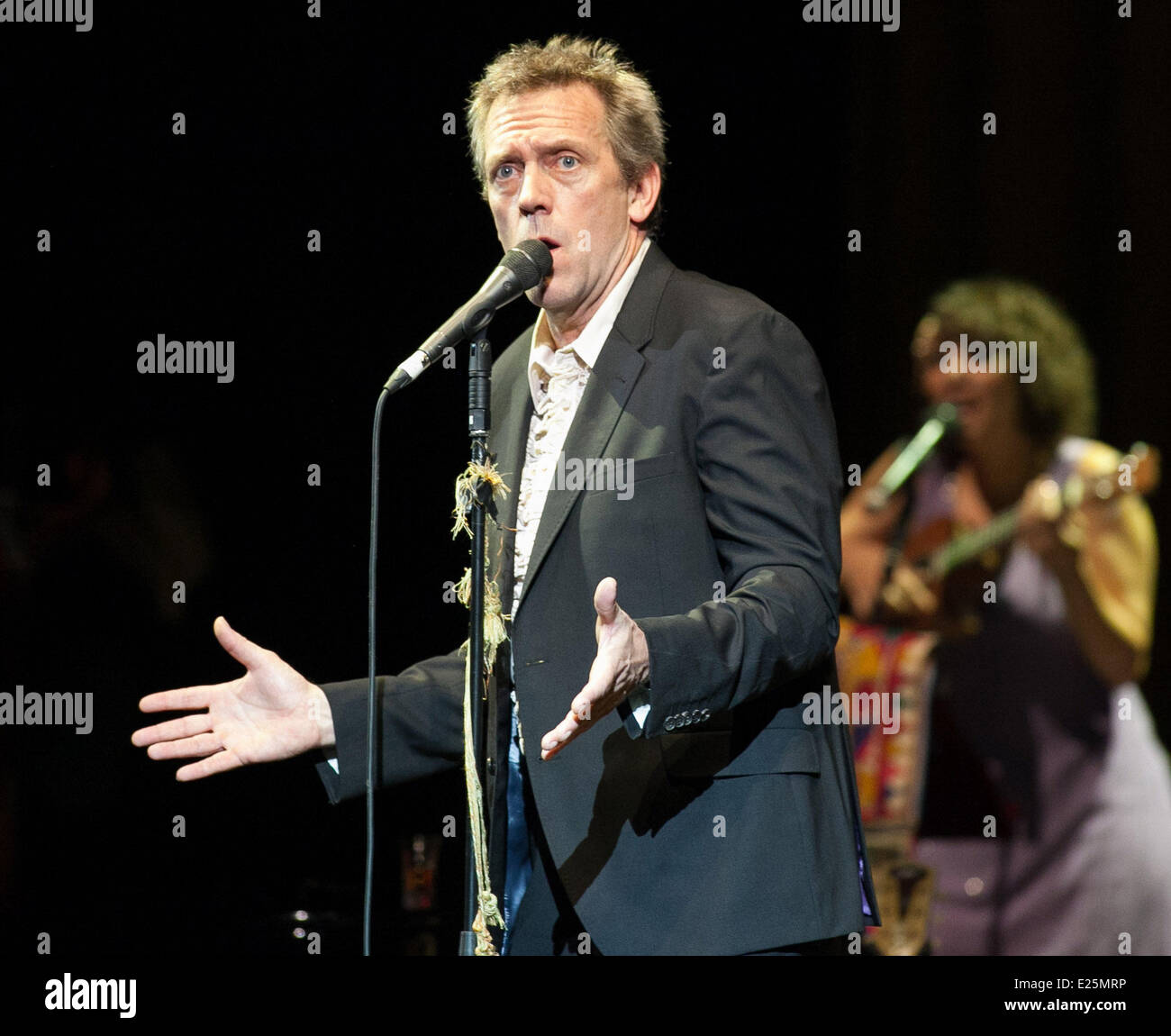 Hugh Laurie performing at the Grand Rex in Paris Featuring: Hugh Laurie ...