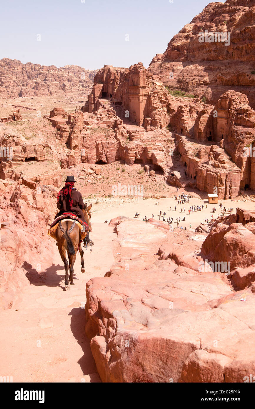 Middle East, Jordan, Petra, UNESCO World Heritage Site. General view of ...