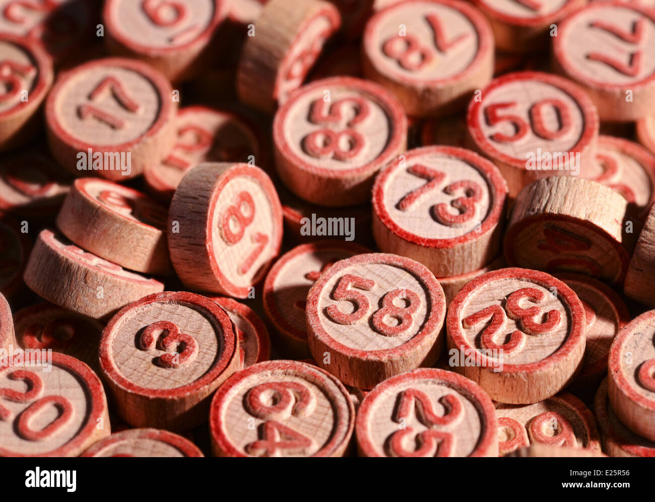 Lucky Bingo Numbers Stock Photo Alamy