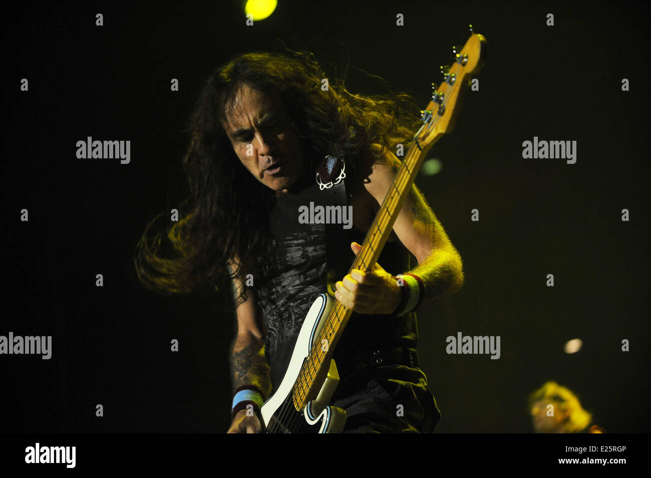 Iron Maiden performs during their world tour "Maiden England" at the ...