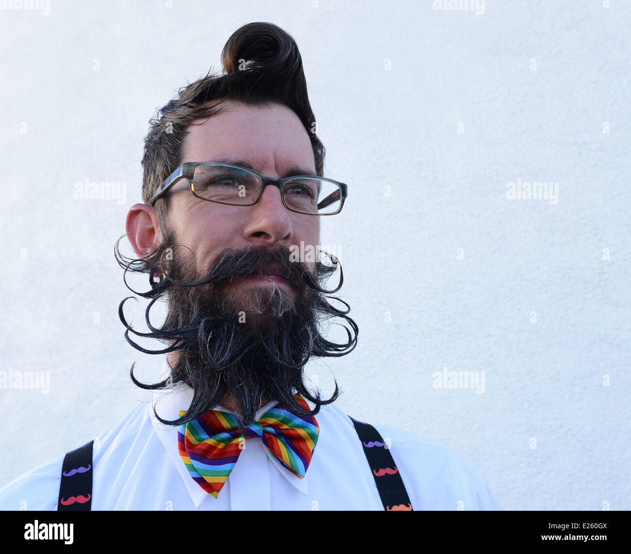 Los angeles beard and mustache competition hi-res stock photography and ...